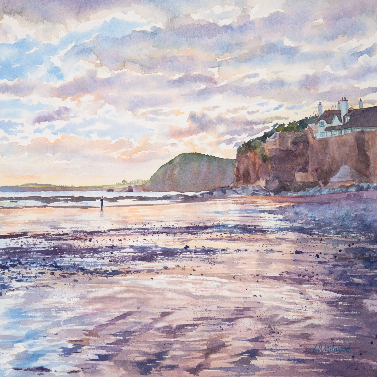 Latest painting of Sidmouth Beach - The Art Den